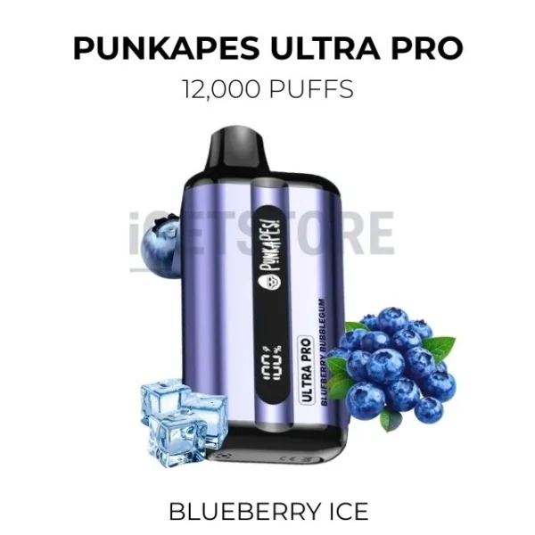 Punkapes Ultra Pro 12000 Puffs – Blueberry Ice - Mega Vapes Australia